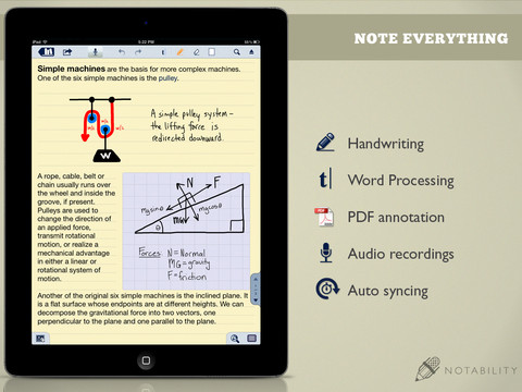 Notability para iPad: notas a mano, anotación en PDFs y sincronización en la nube