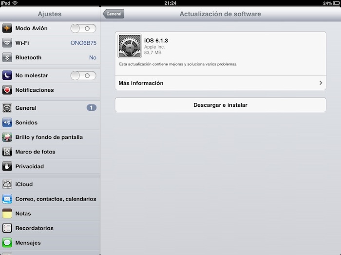 iOS 6.1.3 ya disponible, abstenerse los que quieran conservar su jailbreak