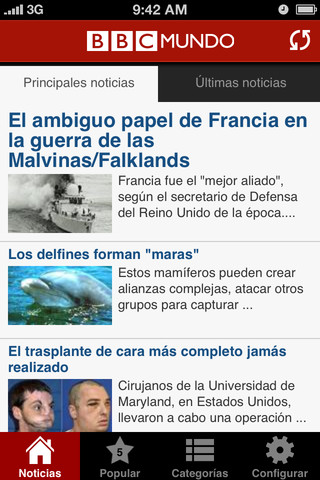 BBC Mundo: Las noticias de la BBC en español para iOS